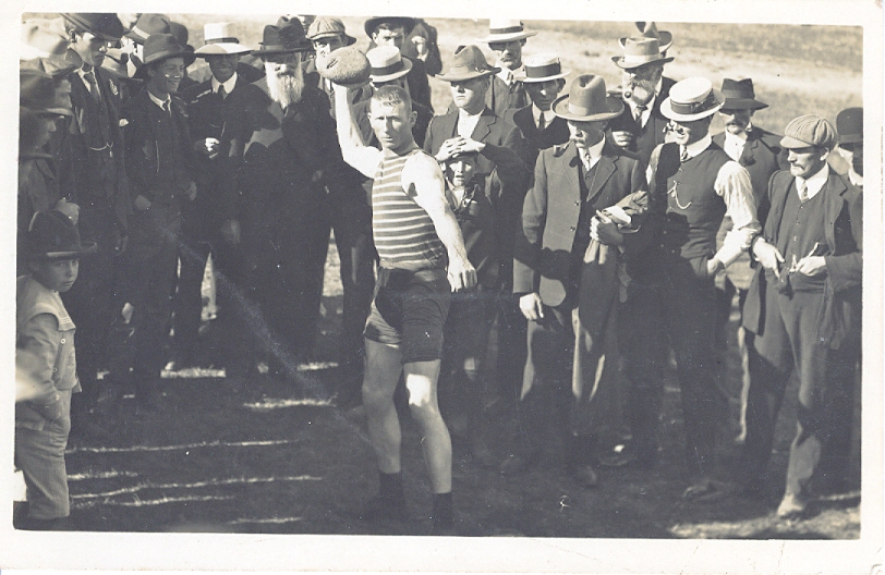 Rock throwing (probably at a picnic) ("hurling"?) - High Country ...