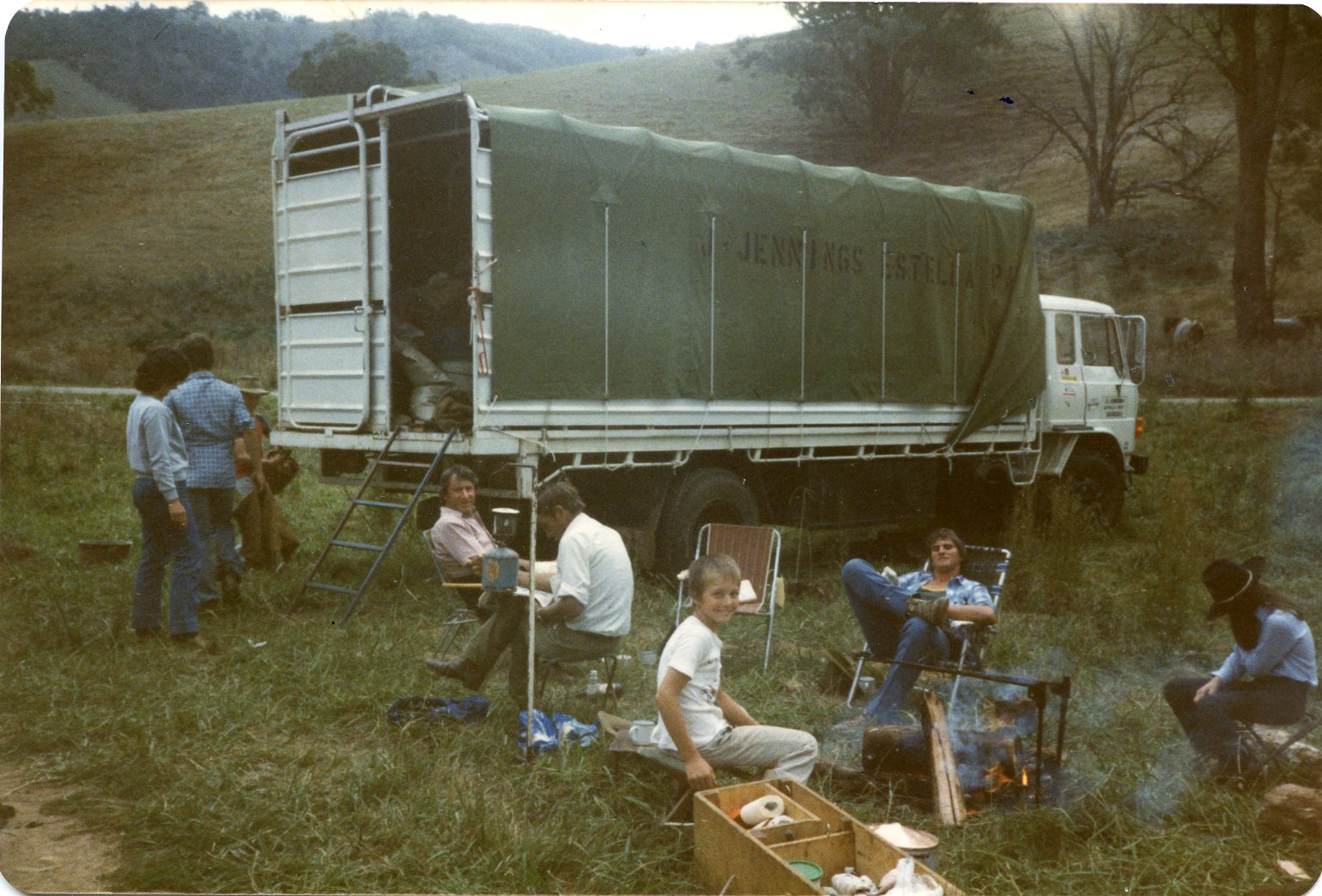DROVING IN GIPPSLAND ALBUM. MEN, WOMEN AND CHILD SITTING AND STANDING ...