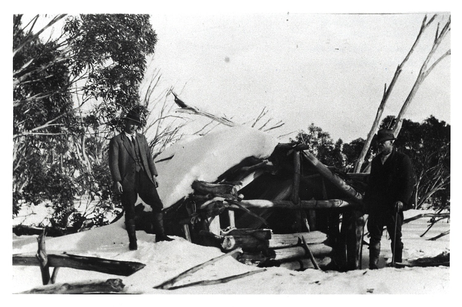 Jack and George Lovick outside Mt Buller's first hut - High Country ...