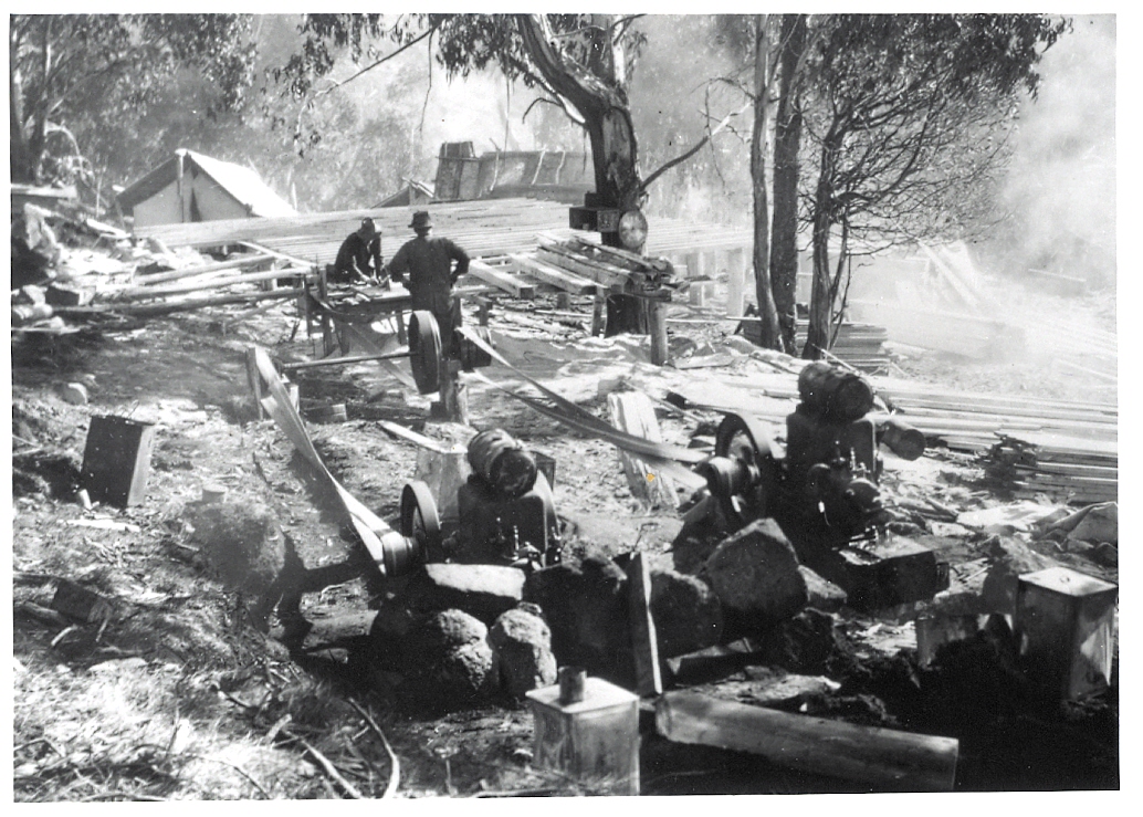 Jack and Paddy Healy building Mt Buller Chalet - High Country History Hub
