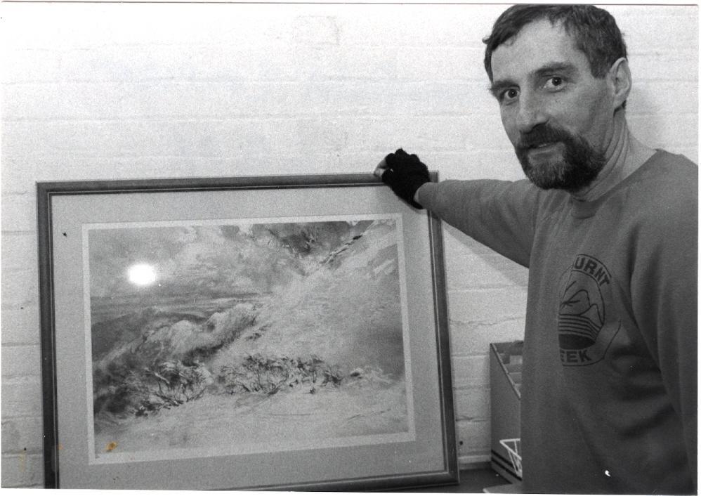 Reg Cox - artist - "Snowstorm at Mt Buller" - High Country History Hub