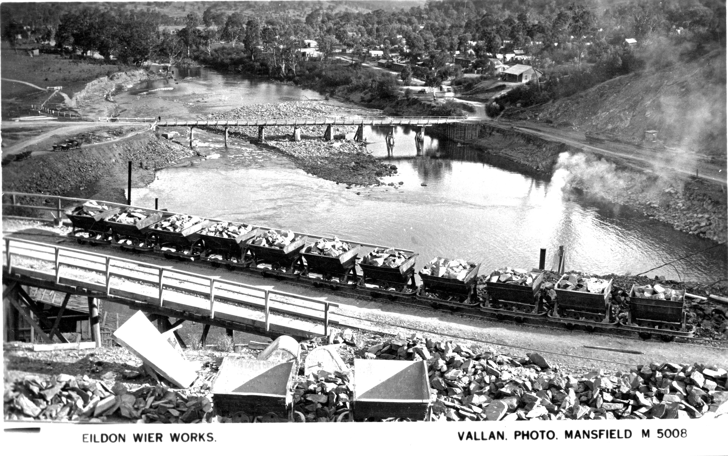 Construction of Eildon Weir - High Country History Hub