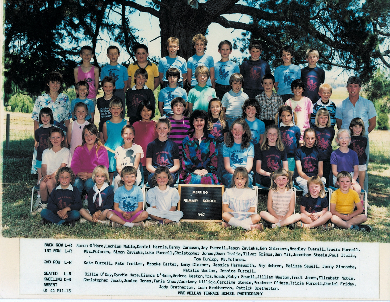 Merrijig Primary School 1987 - High Country History Hub