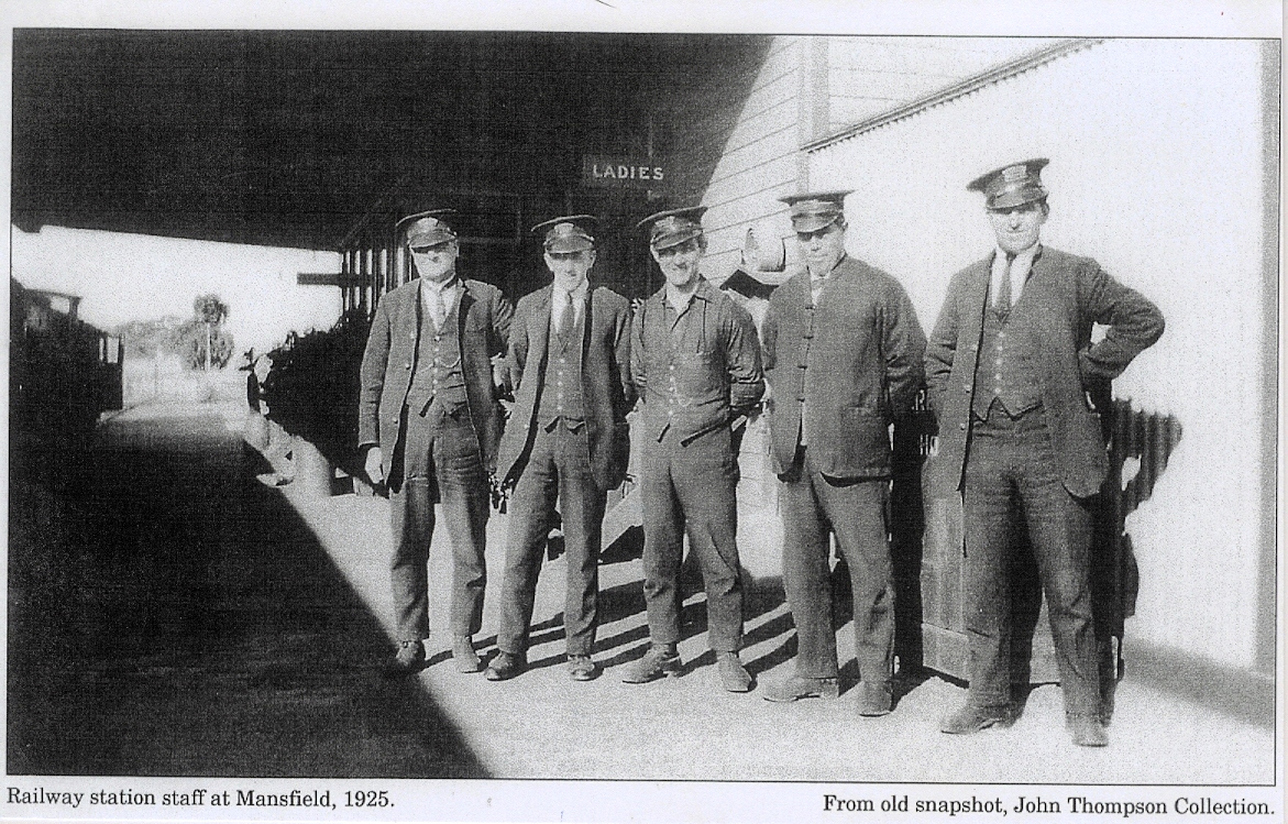 Railway station staff - High Country History Hub
