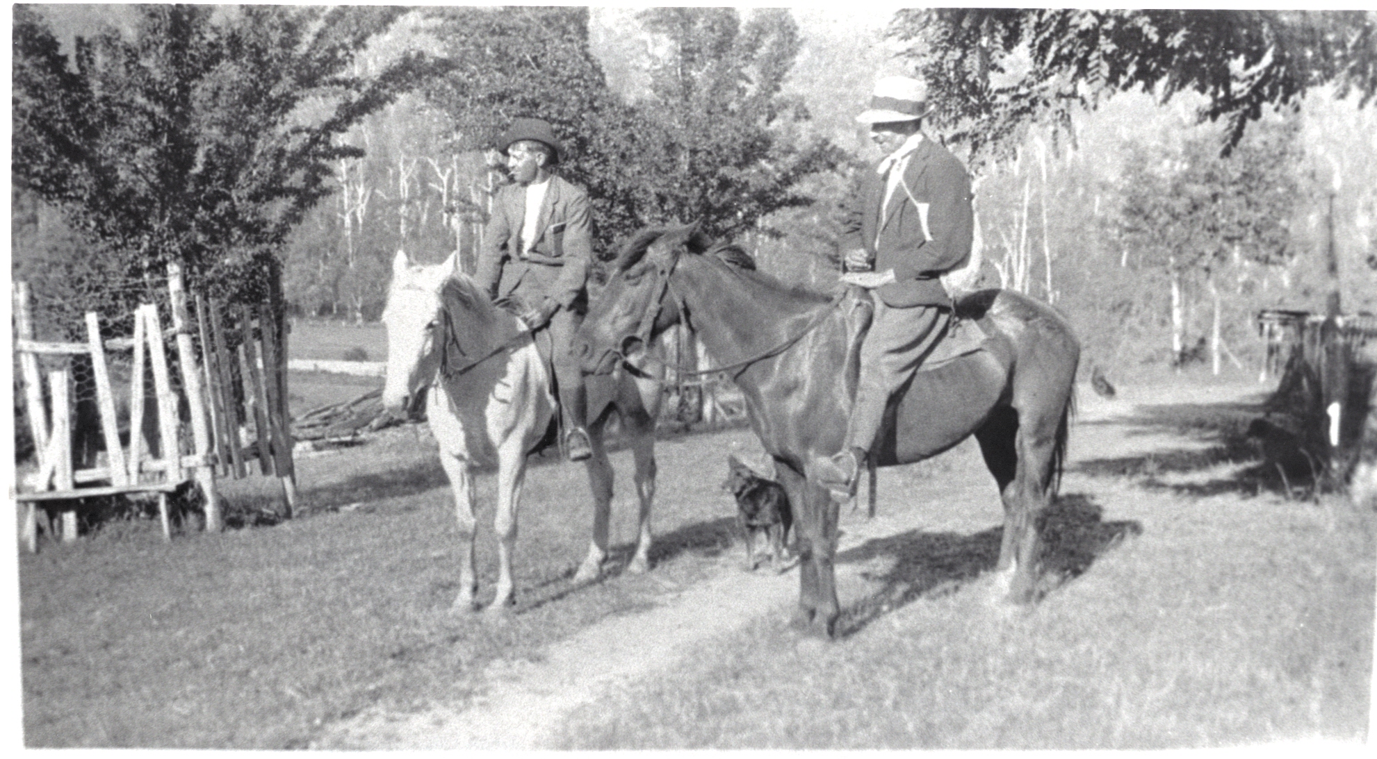 Harry and Jim Bullock on horseback - High Country History Hub