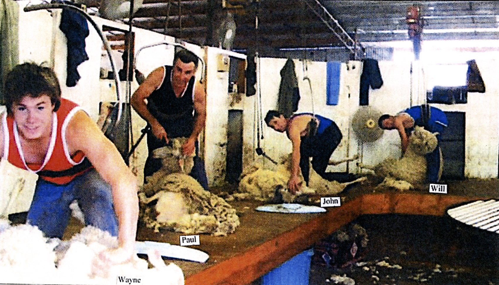 Wayne Lockhart, Paul Redfern, John Harris and Will Lockhart form a ...