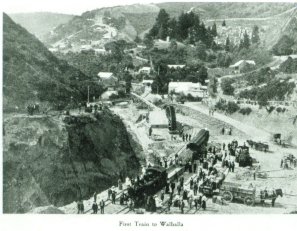 First train arriving at Walhalla - High Country History Hub