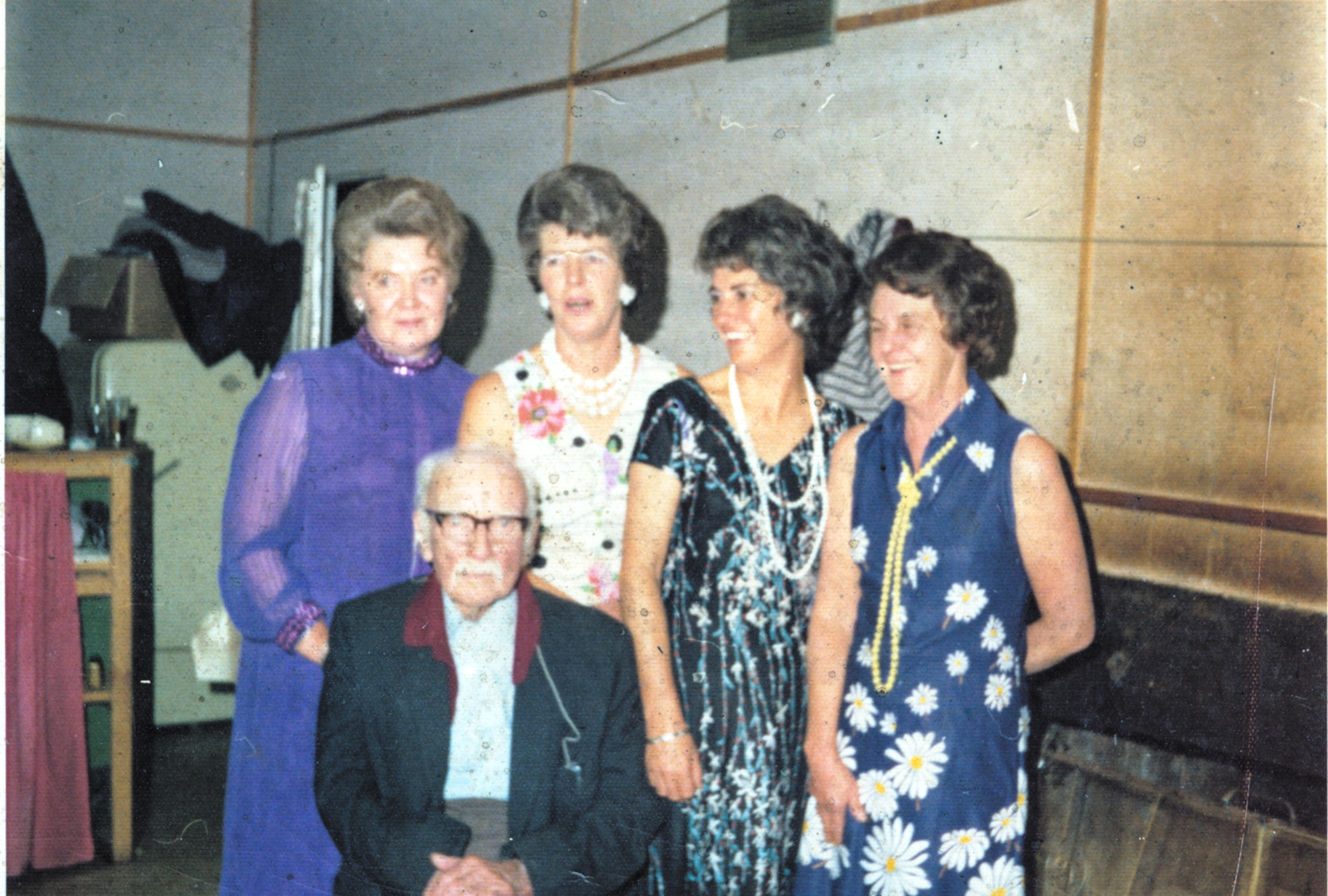 Pop' Purcell and his daughters in law at his 90th birthday 1970 - High ...