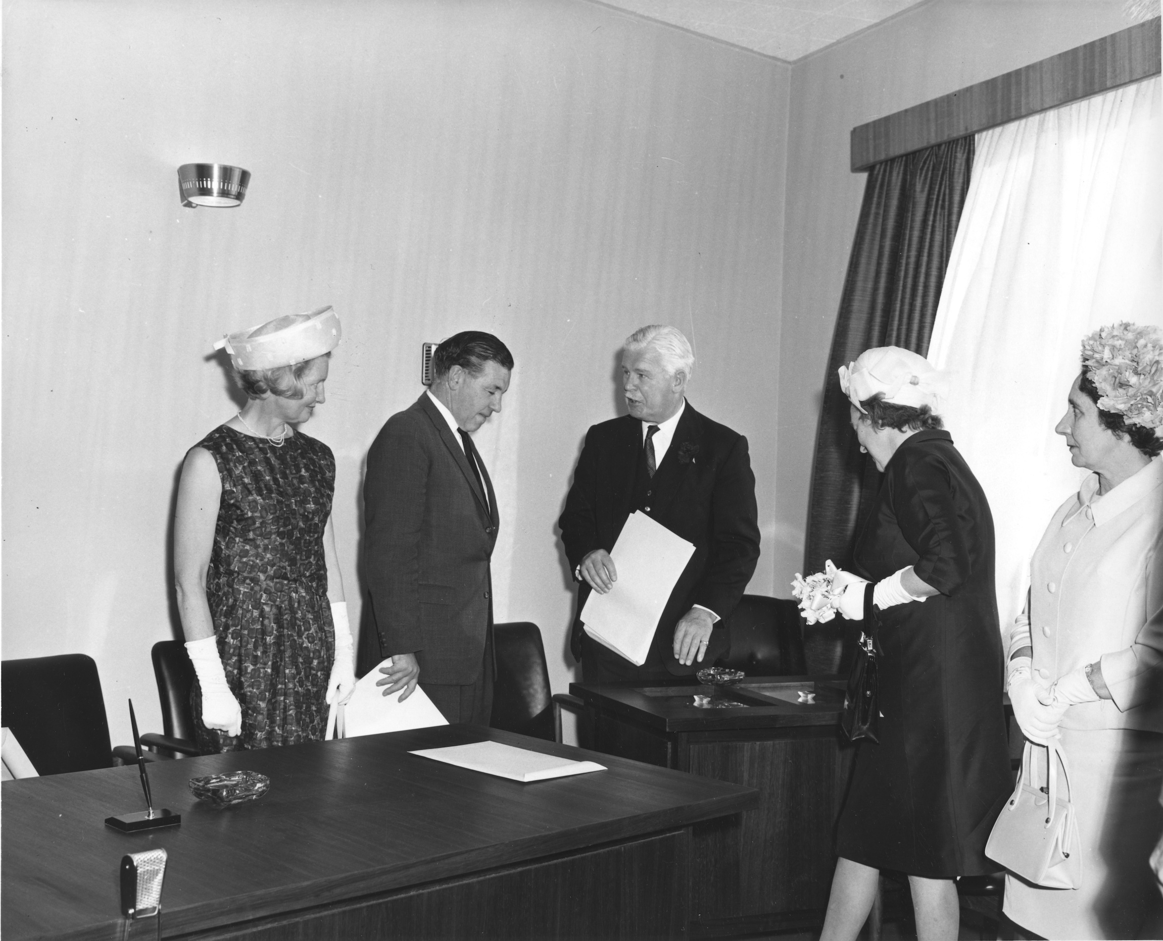 Lady and Sir Rupert Hamer, Sir Rohan and Lady Delacombe and Nancy Tehan ...