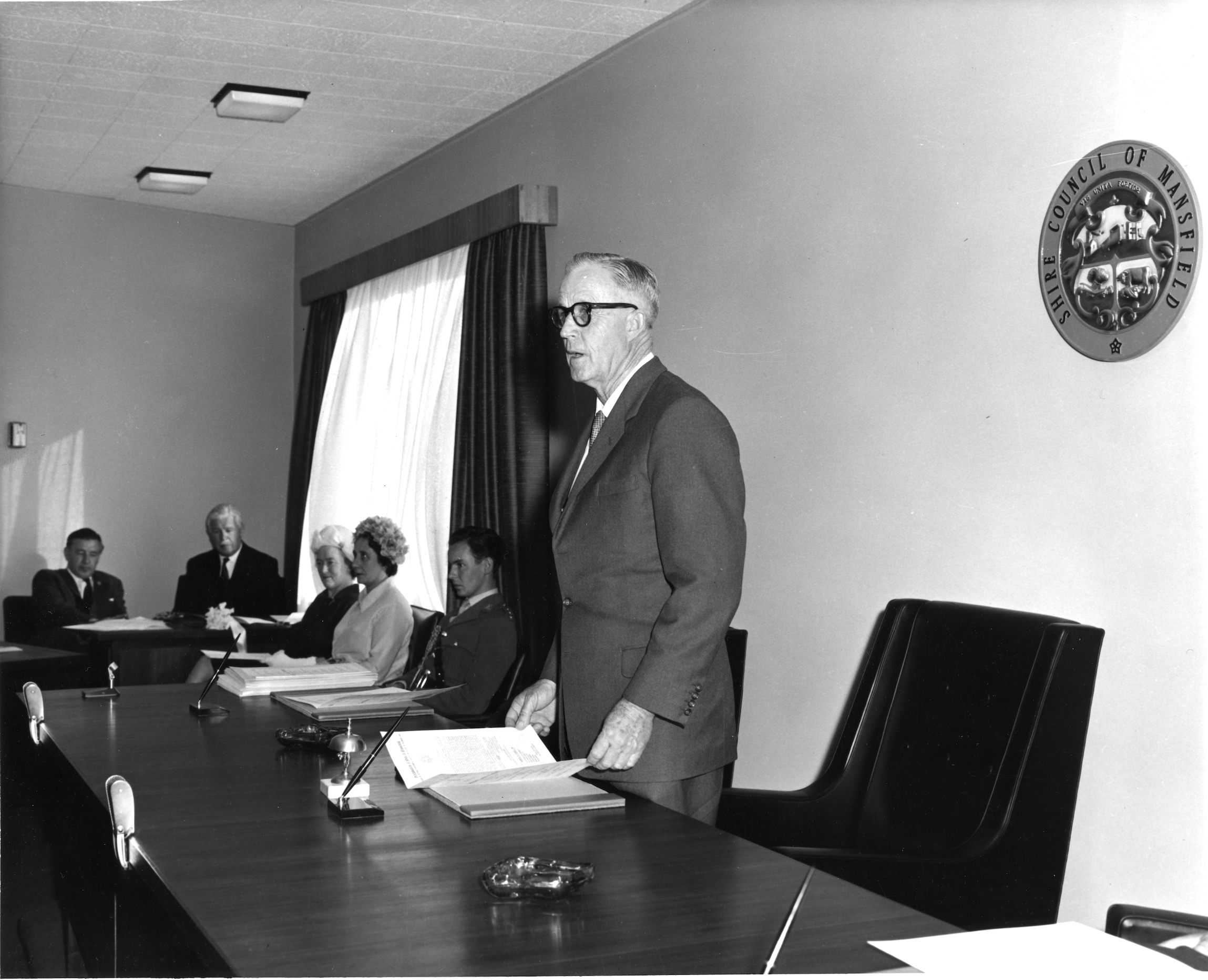Jim Tehan (Shire President) addressing officials and guests at the ...