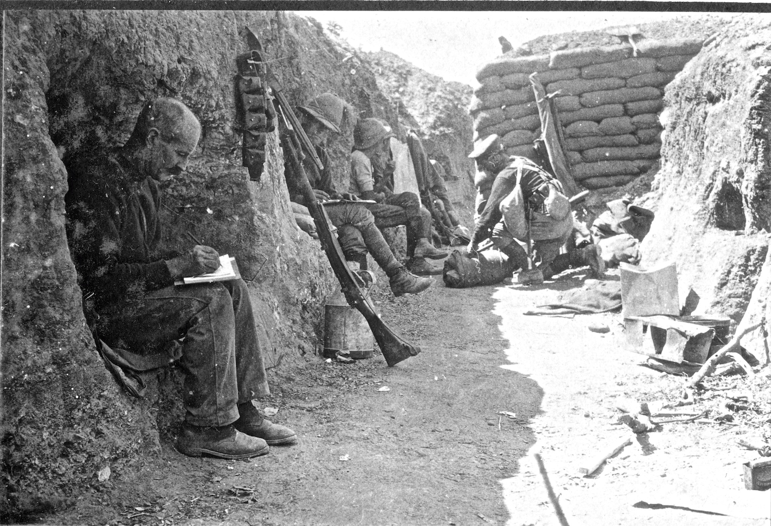 World War 1 (WW1) - In Signaller's James Campbell's bedroom in the main ...