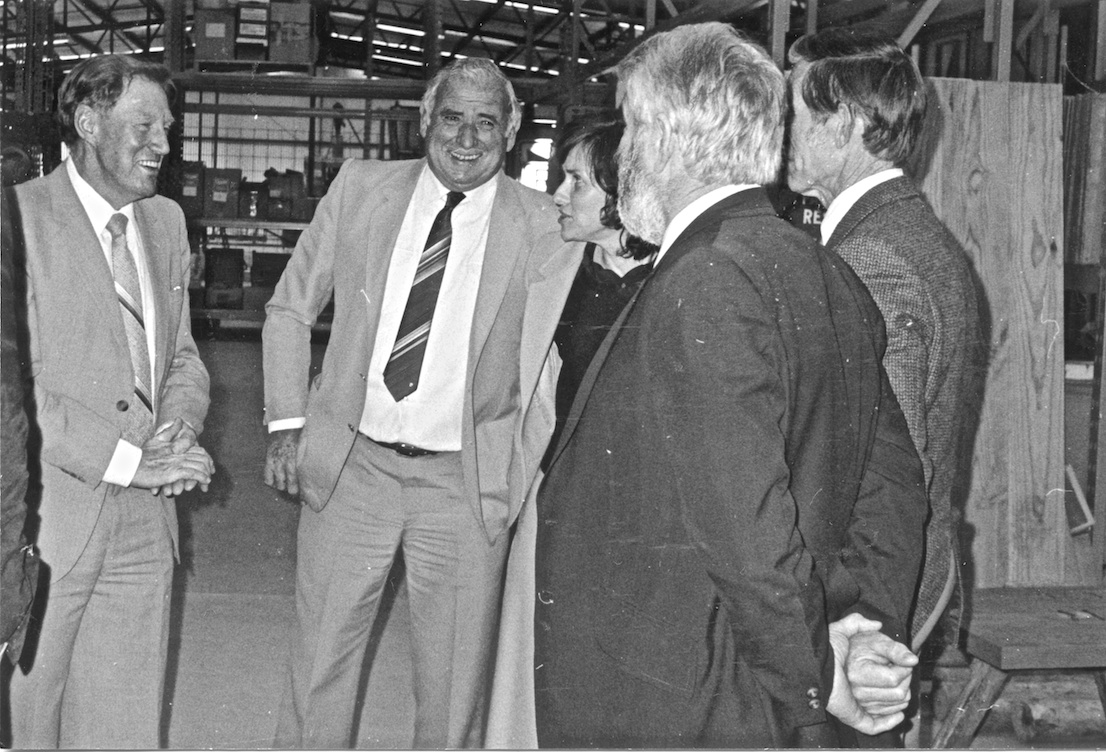 Councillors left to right: Len Lynch, Jack Purcell, Ann Bell, Len Coker ...