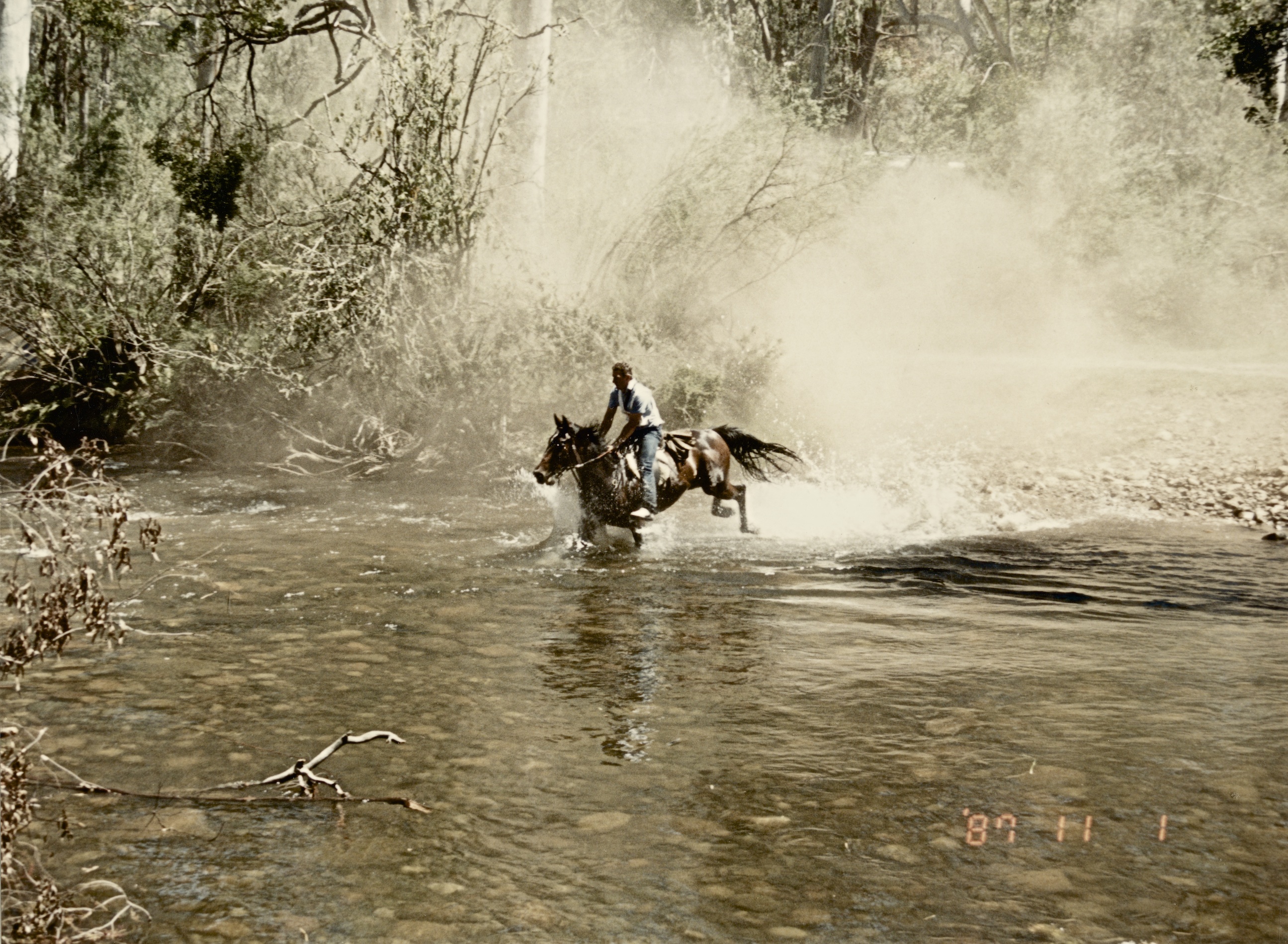 Gerald Egan with his horse 'Maurie', during the Great Mountain Race at ...