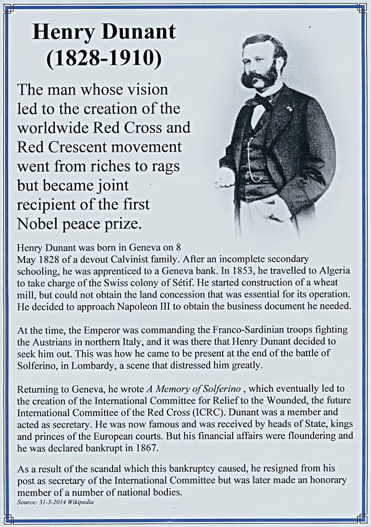 Story of Henry Dunant - High Country History Hub