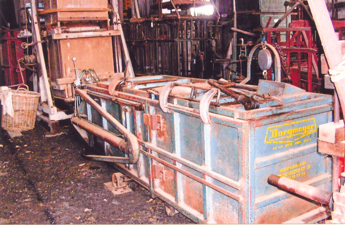 Ken Pollard Collection. Wool press - hydraulic. - High Country History Hub
