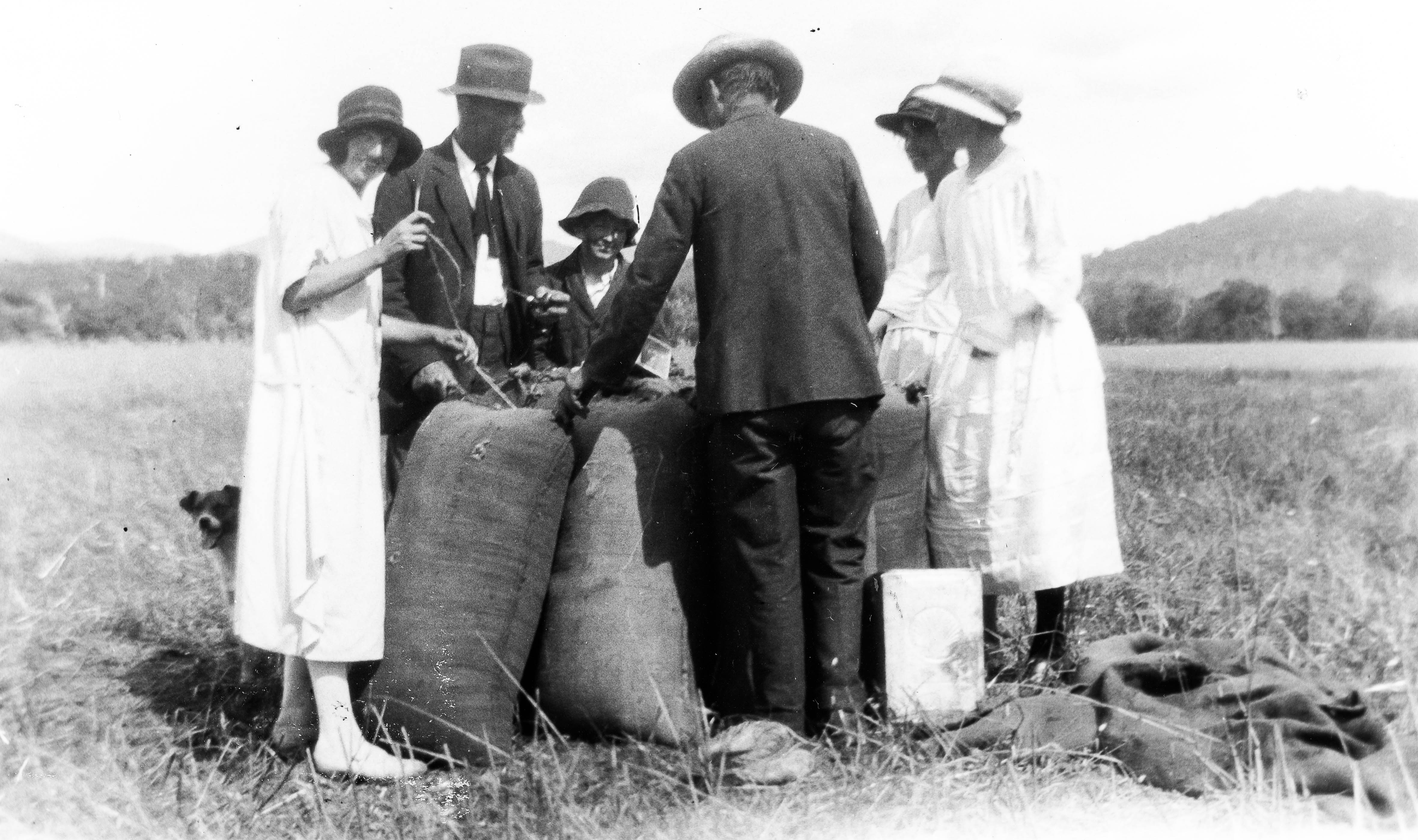 Gilmore's flat, Darlingford.Florrie Gough (nee Fry), Harry Maud, Jack ...
